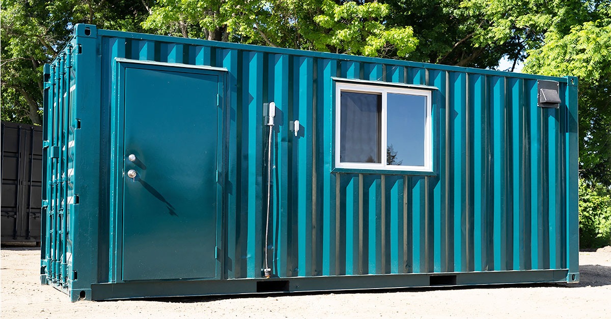 Shipping Container with a Personnel (Man) Door | BigSteelBox